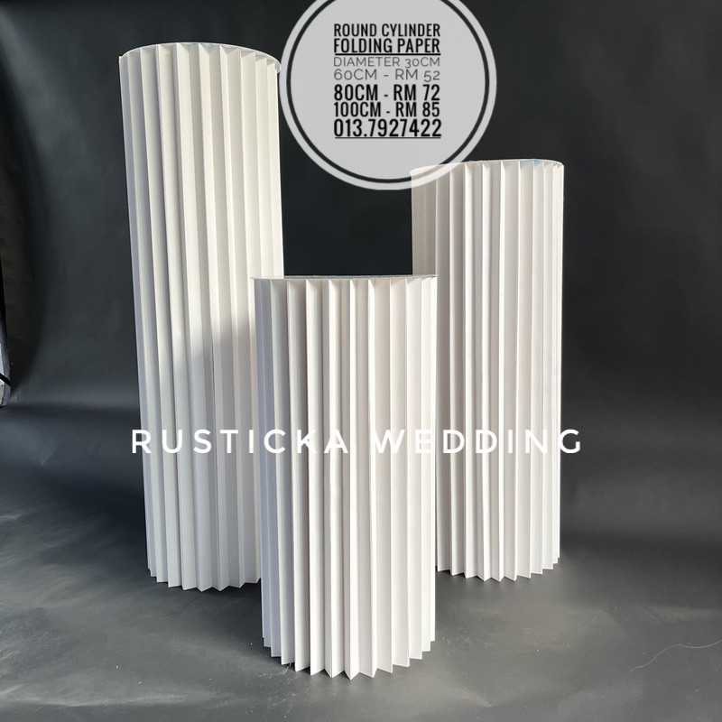 Folding Cake Stand Round Paper Dessert Table For Baby Shower Birthday ...