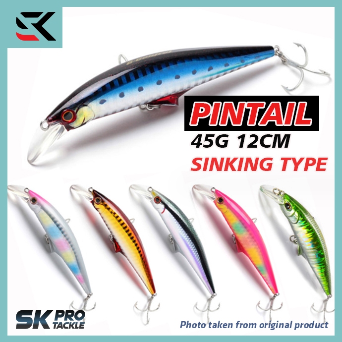 SKPRO 45G PINTAIL MINNOW LURES SINKING TYPE MINNOW FOR TENGGIRI TOMAN ...