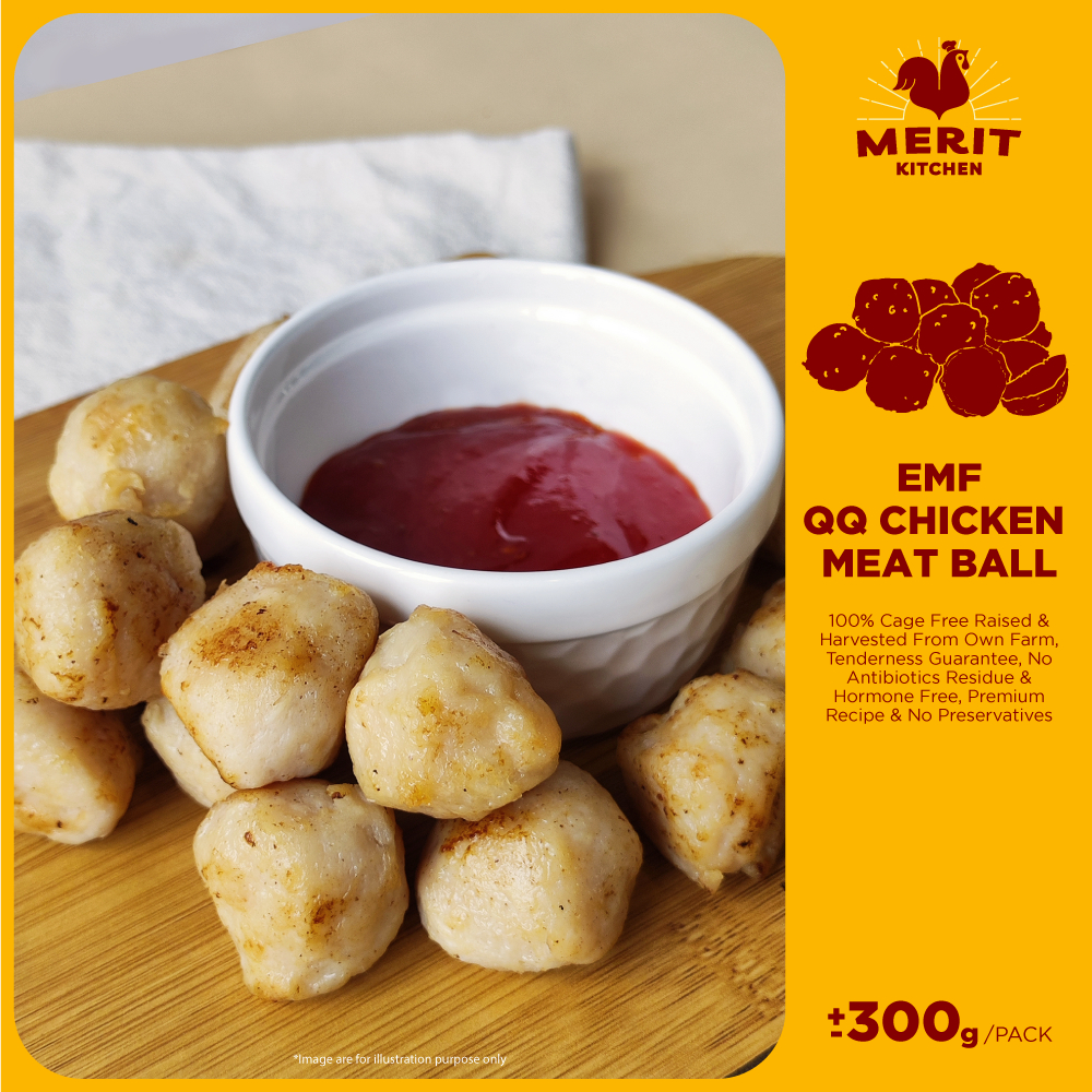 [Healthy Snack] Merit Kitchen EM Fresh QQ Chicken Meatball | Shopee ...