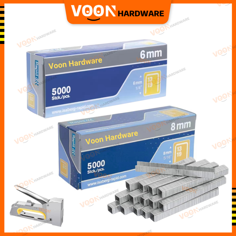 VOON 6mm/8mm Stapler Gun Refill Stapler Gun Replacement Tacker Gun Wood ...