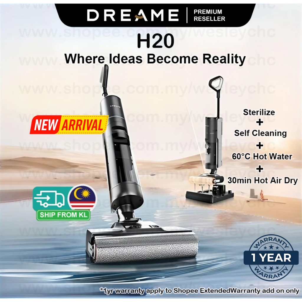 [CNY Sale!] Dreame H20 Wet and Dry Vacuum Floor Cleaner | Self Clean 60 ...
