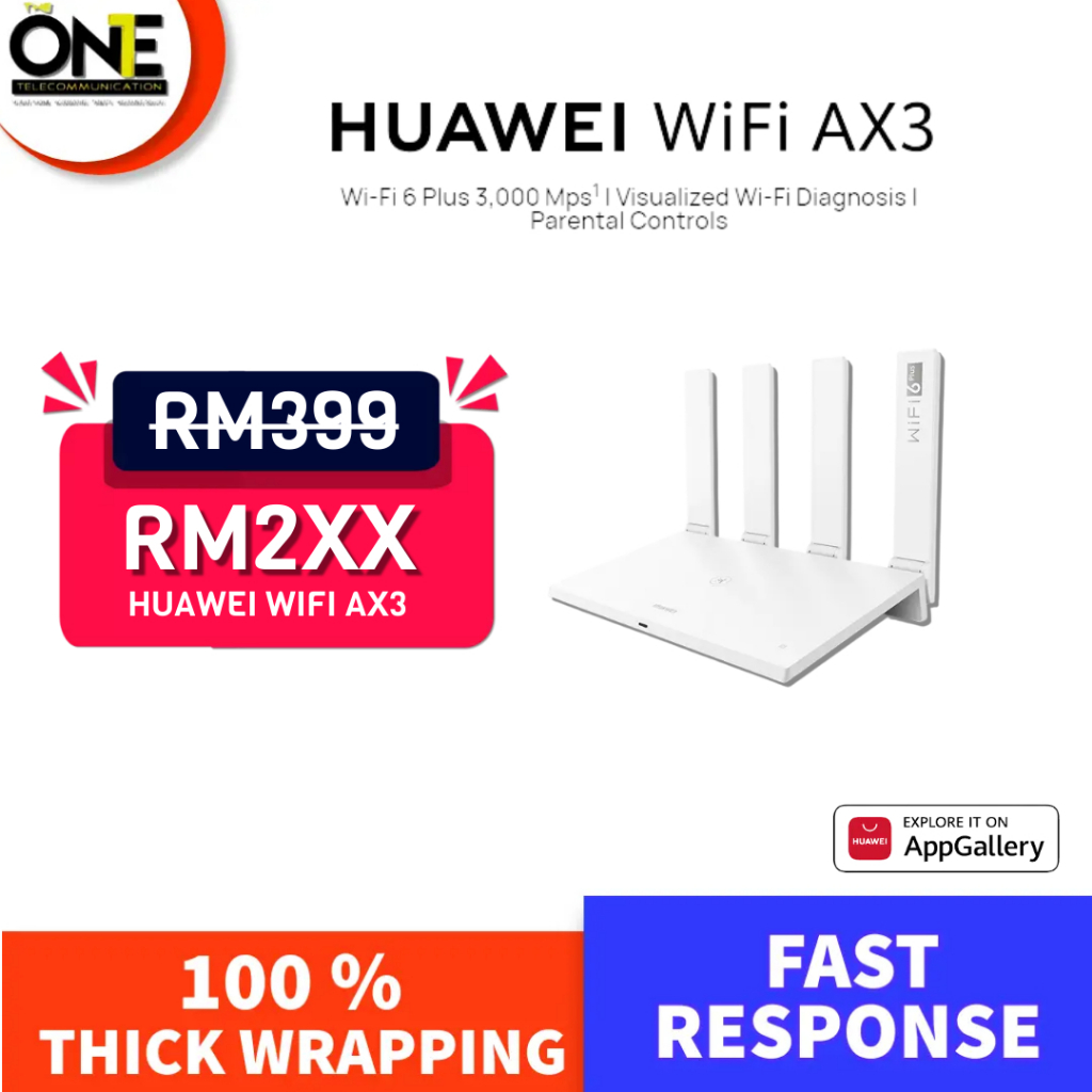 Huawei Wifi AX3 | 2022 | Wifi 6 Plus | 3000Mbps | Smart Router | Larger ...