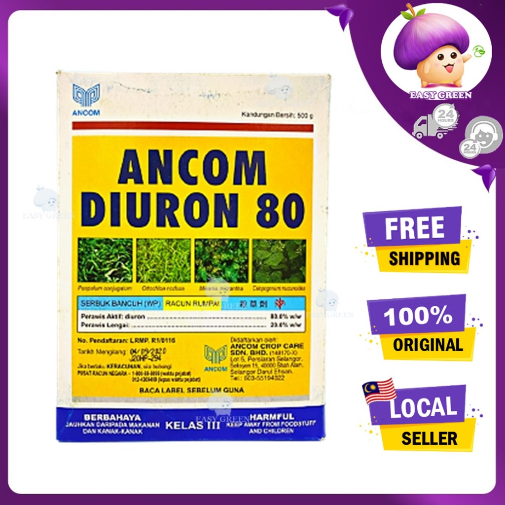 500G ANCOM DIURON 80/HEXTAR DIURON RUMPUT SAMBAU(Sama Dengan HALEX ...