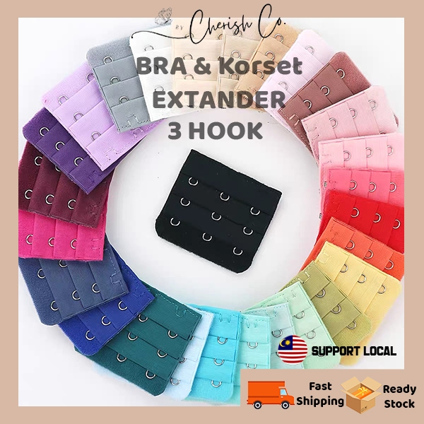 [CHERISHCO. ] Back Bra & Kroset Extender Bra Adjuster 3 Hooks 3 Rows, 8 ...