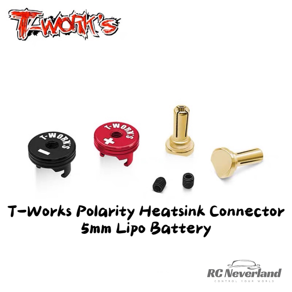 T-Work's Polarity Heatsink Connector 5mm Lipo Battery RC Car 1/10 Touring FF Buggy Tamiya EA-040 ...