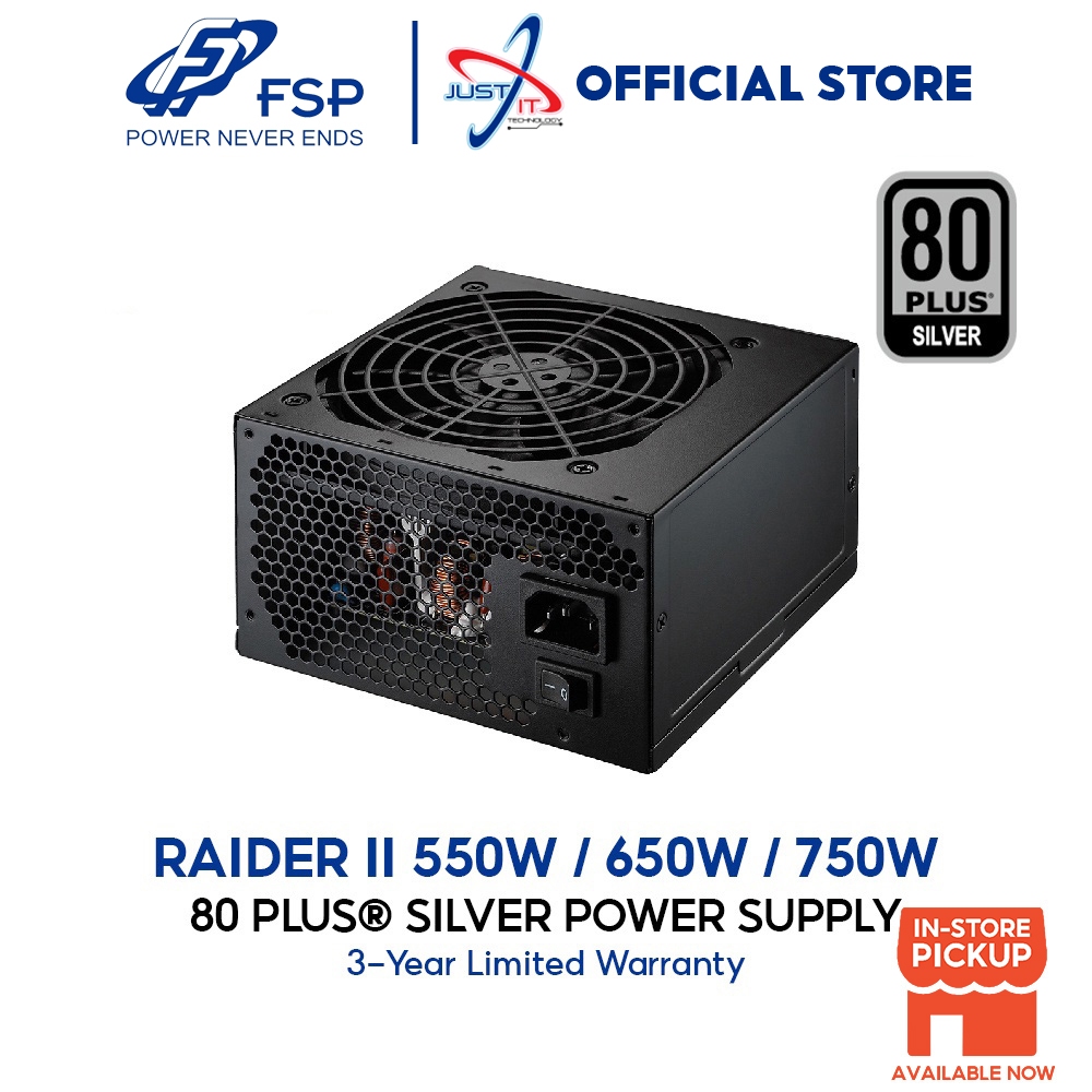 FSP RAIDER II 80 PLUS Silver Power Supply (550W)- PSU | Shopee Malaysia