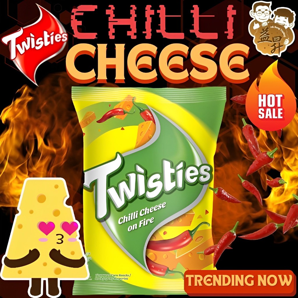 10's x 60g - Twisties Corn Snacks [Cheese/BBQ Curry/Tomato/Chicken ...