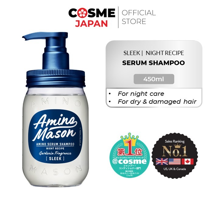 Amino Mason Sleek Serum Shampoo Night Recipe (450ml) | Shopee Malaysia