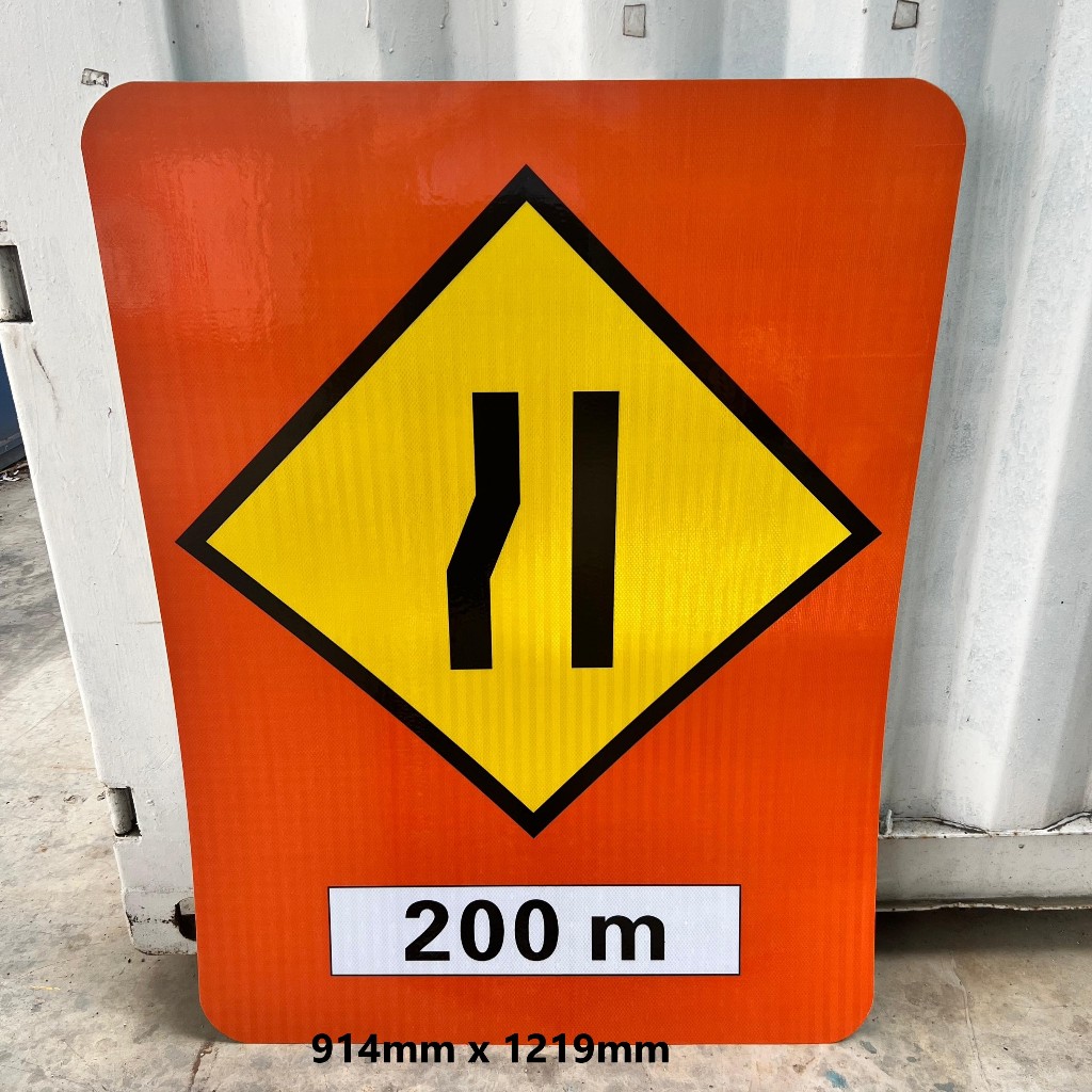 PAPAN TANDA JALAN RAYA/ROAD NARROW/REFLECTIVE EGP STICKER/SIGNAGE ...