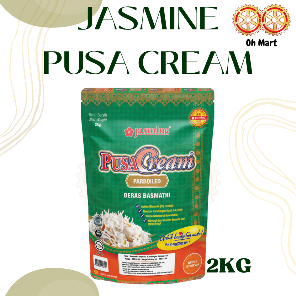 Jasmine Pusa CREAM Basmathi (Parboiled) - 2kg | Shopee Malaysia