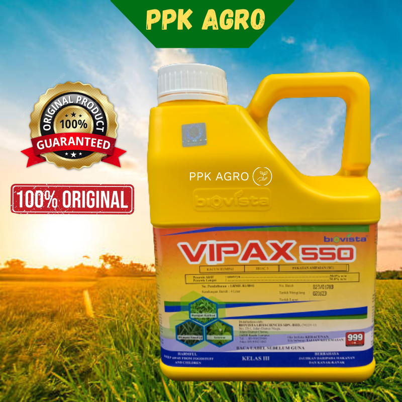 4L VIPAX 550 BIOVISTA(Ametryn 50%)Racun Rumput Susu/ Sambau /Kerbau ...