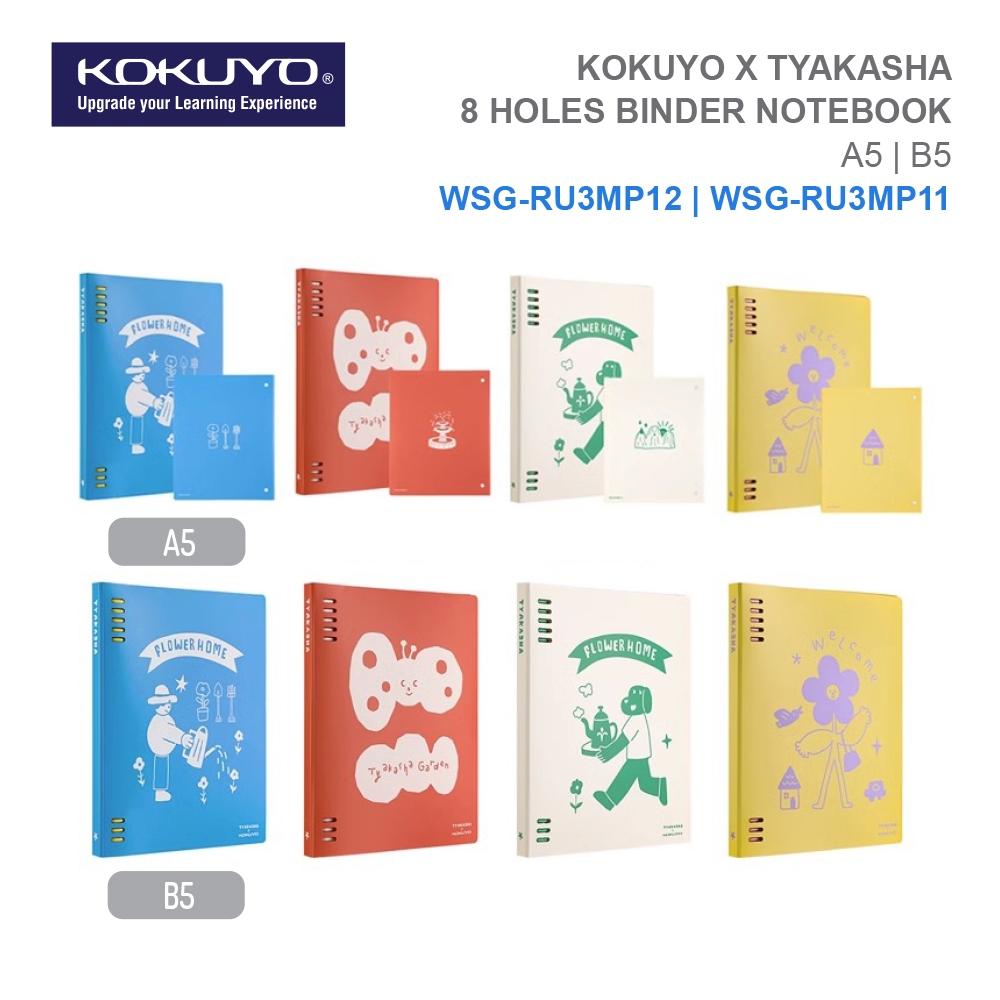 KOKUYO X TYAKASHA 8 Holes Binder Notebook A5 | B5 WSG-RU3MP12 | WSG-RU3MP11 | Shopee Malaysia
