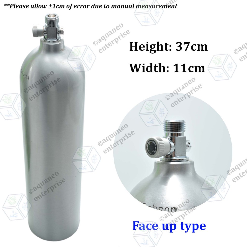 UP Aluminium CO2 cylinder 3L Face Upward or Side | co2 cylinder co2 ...