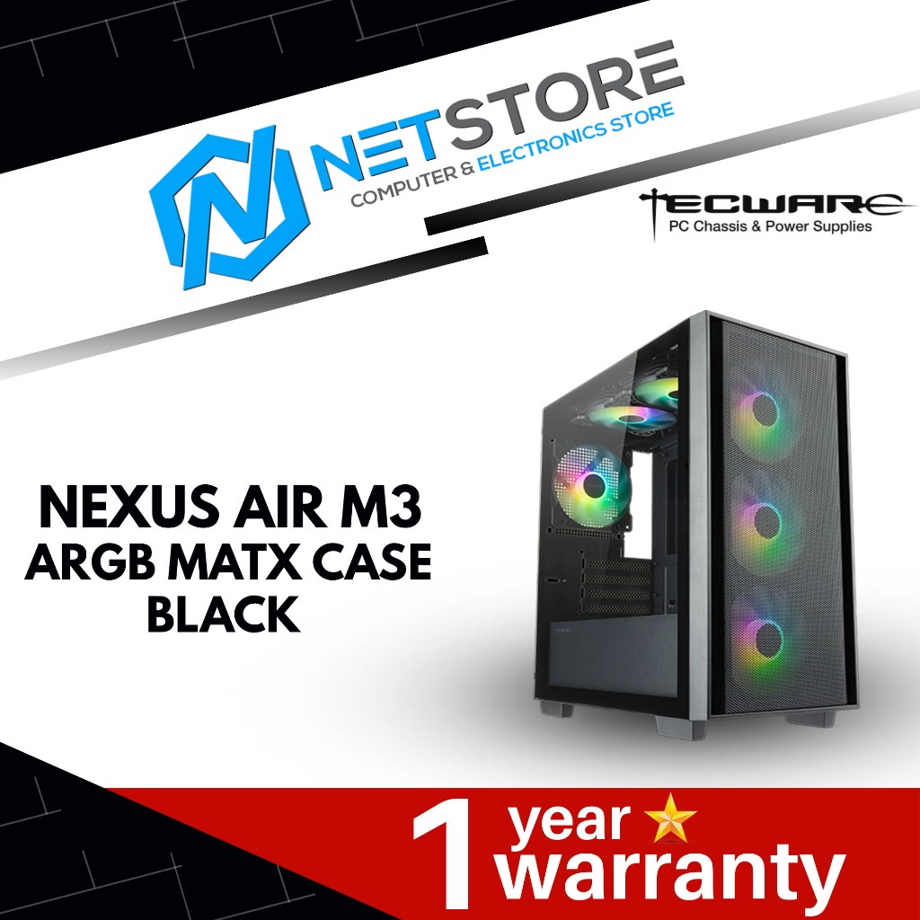 TECWARE NEXUS AIR M3 ARGB MATX CASE - BLACK - TWCA-NEXAM3-BKAR | Shopee ...