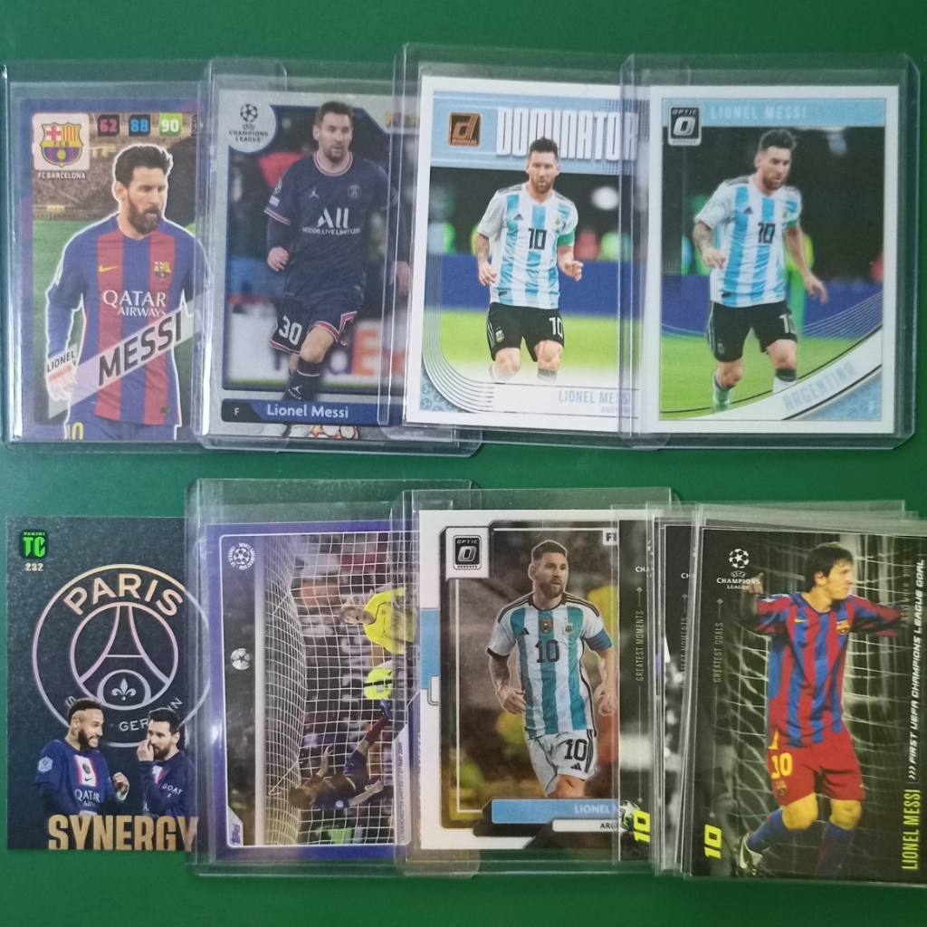 Lionel Messi cards topps panini psg barcelona argentina football ...