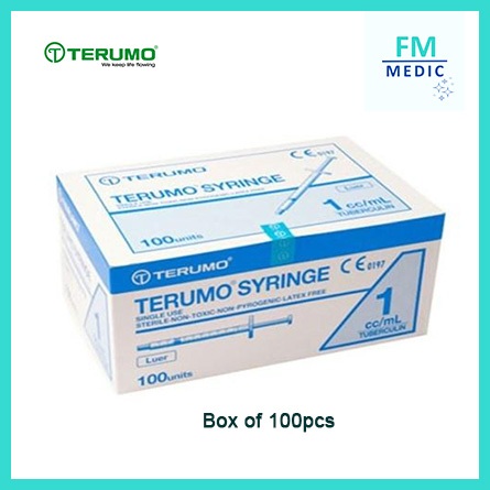 Disposable Syringe/Picagari, TERUMO Syringe 1ml (Box Of 100's) Luer Slip | Shopee Malaysia