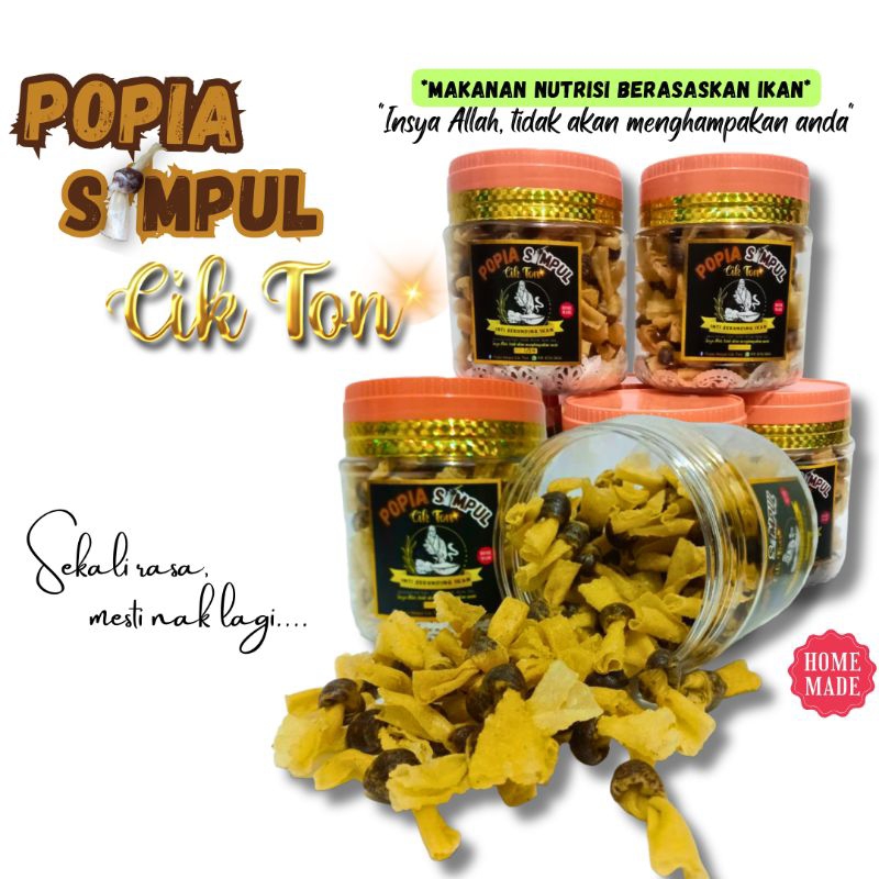 Popia Simpul Inti Serunding Ikan Cik Ton Kuih Raya Rangup Sedap Murah ...