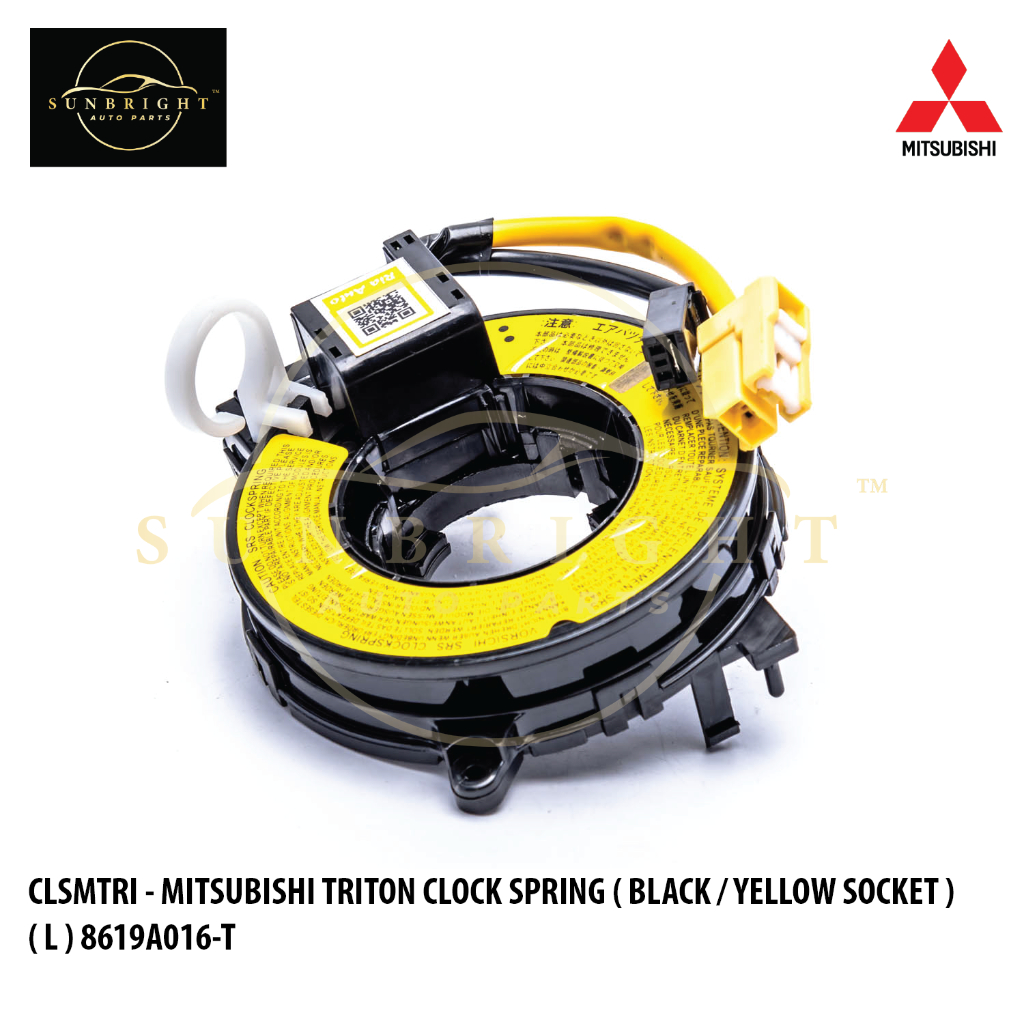 MITSUBISHI TRITON CLOCK SPRING ( BLACK / YELLOW SOCKET ) ( L ) 8619A016 ...
