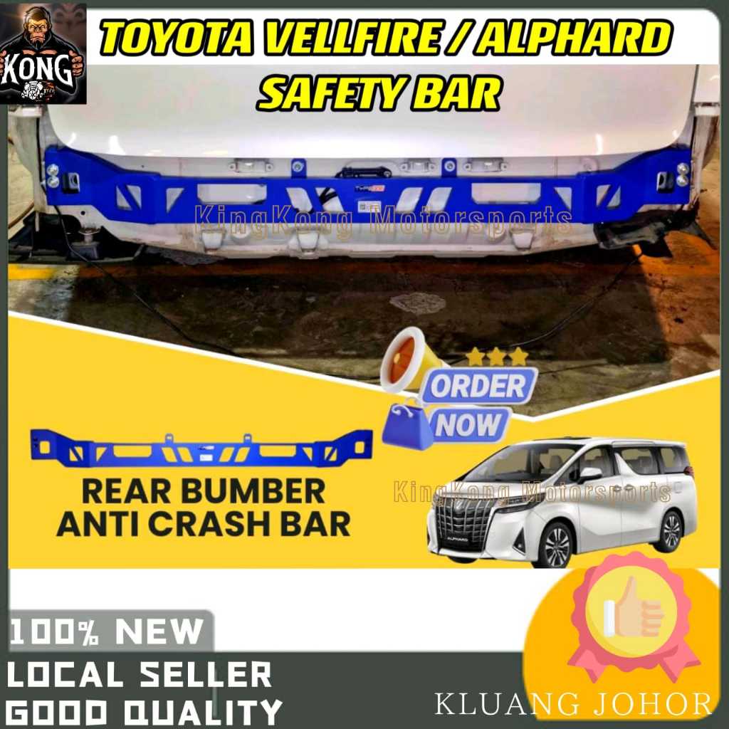 TYPE ONE TOYOTA VELLFIRE ALPHARD AGH30 REAR BUMPER ANTI CRASH BAR ...