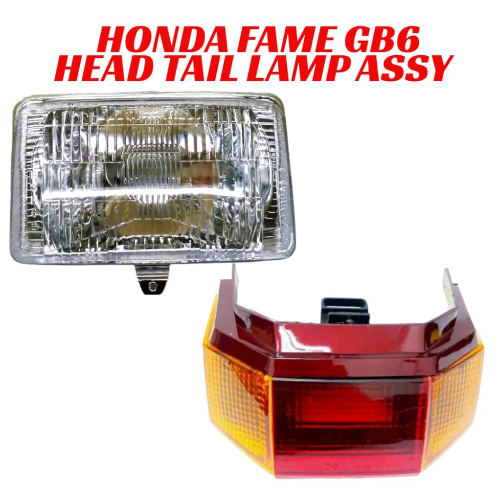 Honda FAME GB6 Head Tail Lamp Set Head Lamp Assy Tail Lamp Assy Lampu ...