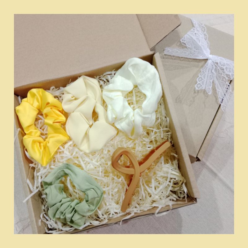 {Ready Stock} Hair Scrunchies Hair Clip Surprise Gift Box Birthday Box ...