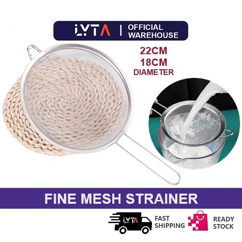 LYTA HOME Stainless Steel Wire Fine Mesh Oil Strainer Flour Filter ...