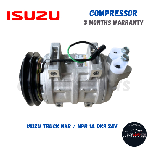 Isuzu Truck NKR / NPR 1A DKS 24V Aircond Compressor Full Set With Pulley | Shopee Malaysia