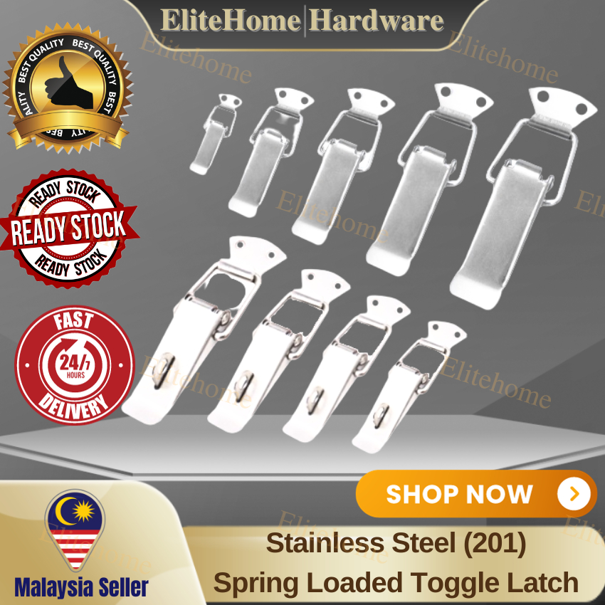 EliteHome (1 Pc) Stainless Steel 201 Spring Loaded Toggle Latch Catch ...