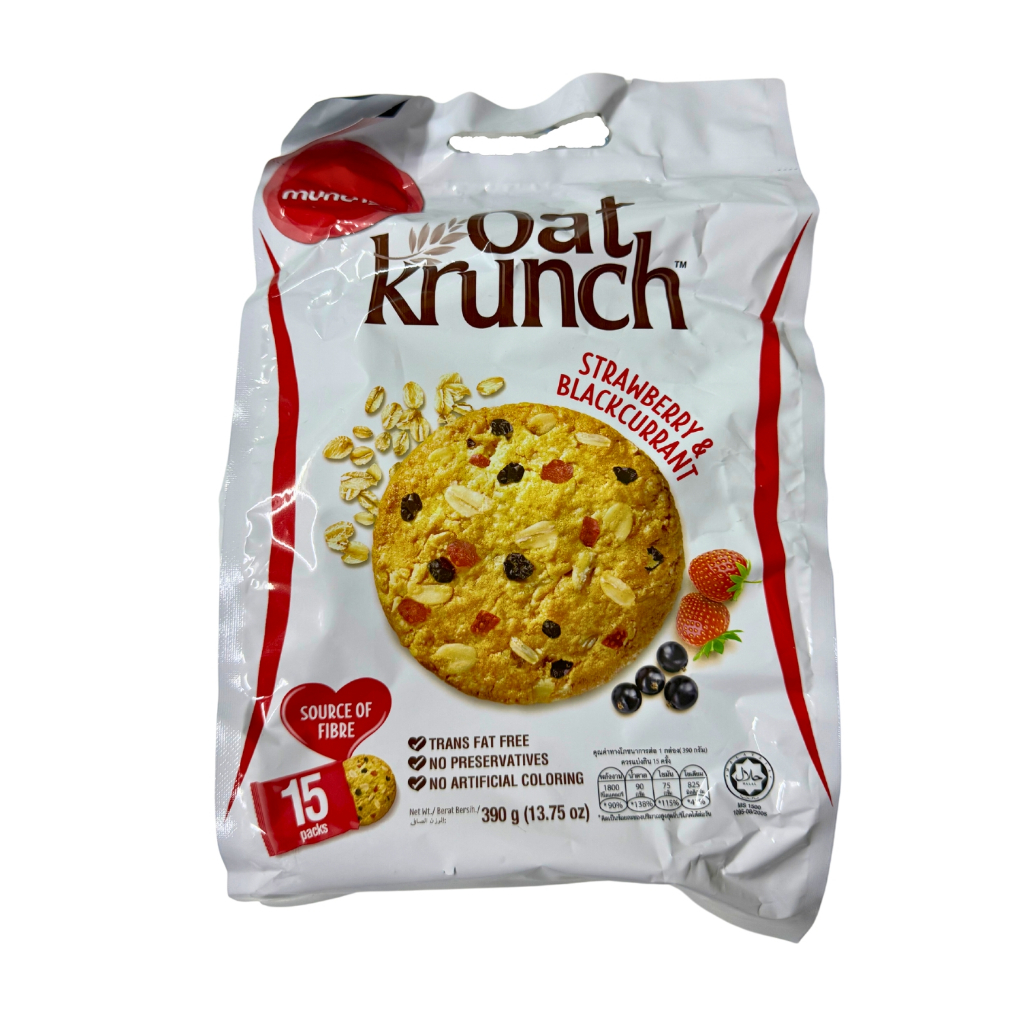 Munchy's Oat Krunch Strawberry & Blackcurrant 390g | Shopee Malaysia