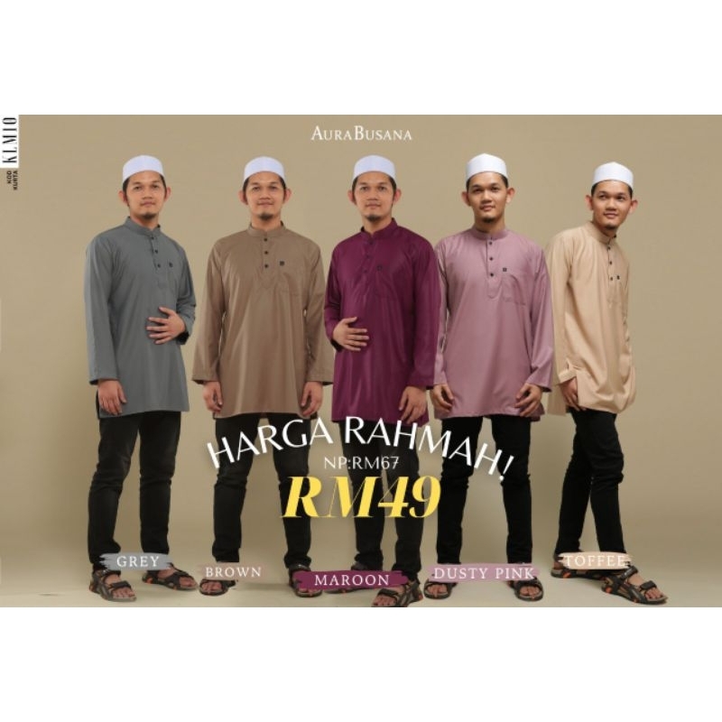 PROMO RAHMAH Kurta Lelaki Baju Raihan Osaka Cotton Raya Men Gamis ...
