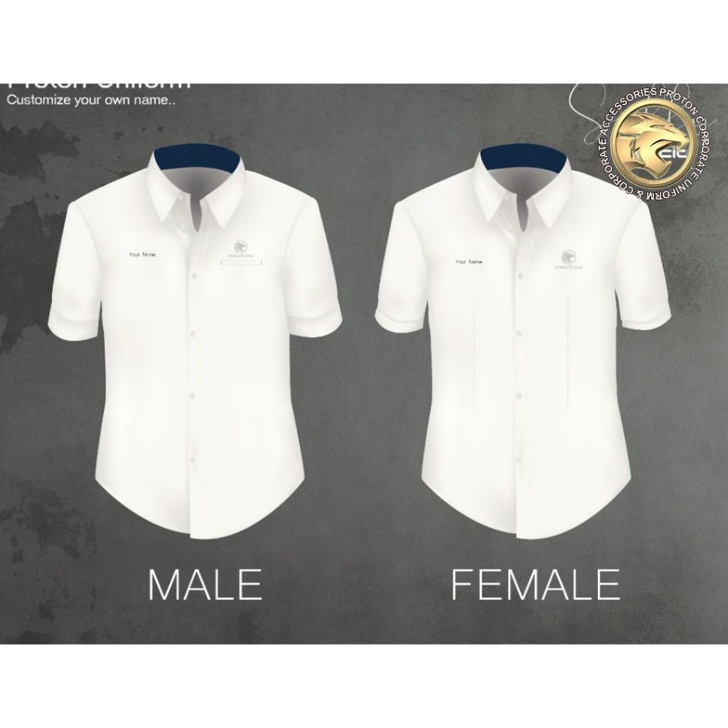 Proton Sales Advisor Formal Shorts Sleeve Shirts Salesperson Uniform ...
