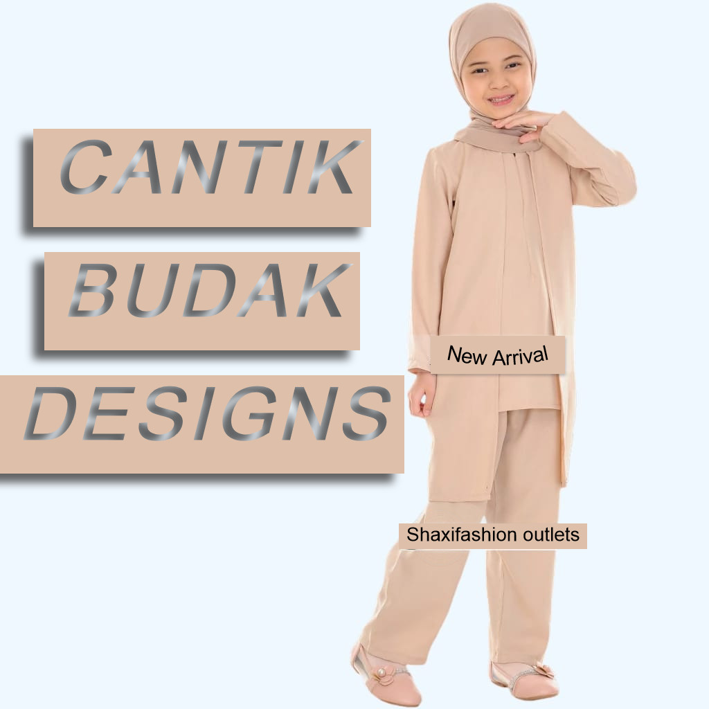 budak suit abaya budak muslimah long suit set como crepe | Shopee Malaysia