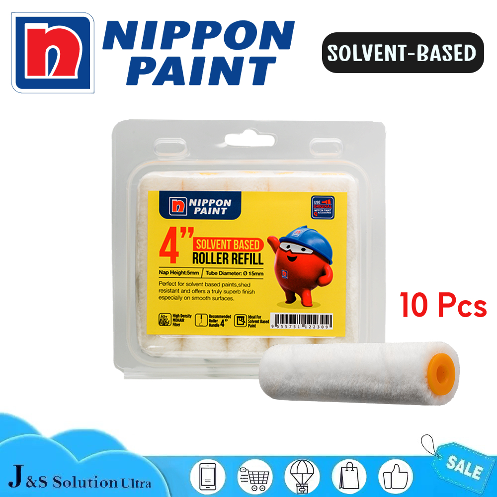 NIPPON PAINT 4'' Solvent-Based Roller Refill (10 pcs) | Shopee Malaysia