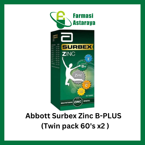 Abbott Surbex Zinc B-PLUS (60 Tab | Pack - 2 x 60 Tab) | Shopee Malaysia