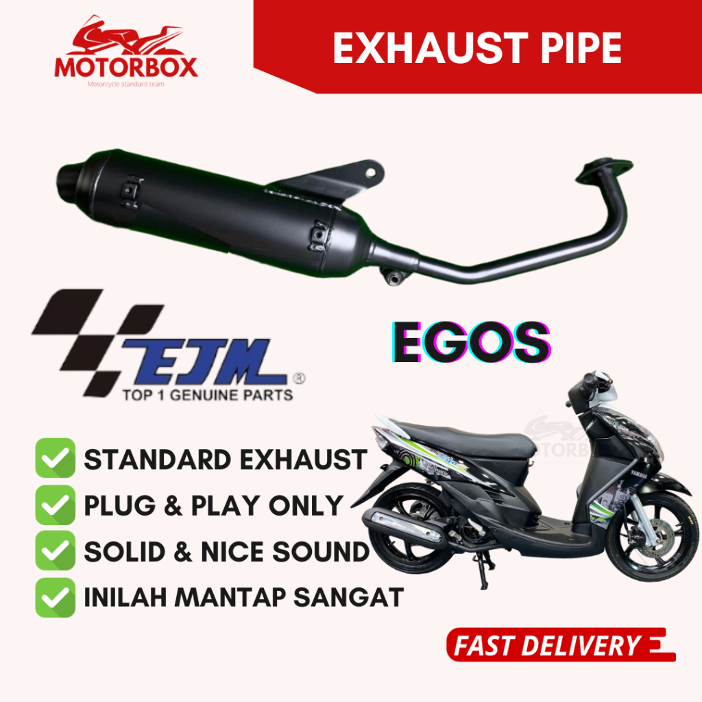 100% ENGJAYA YAMAHA EGOS EGO S EGO-S STANDARD EXHAUST PIPE - EX PIPE ...