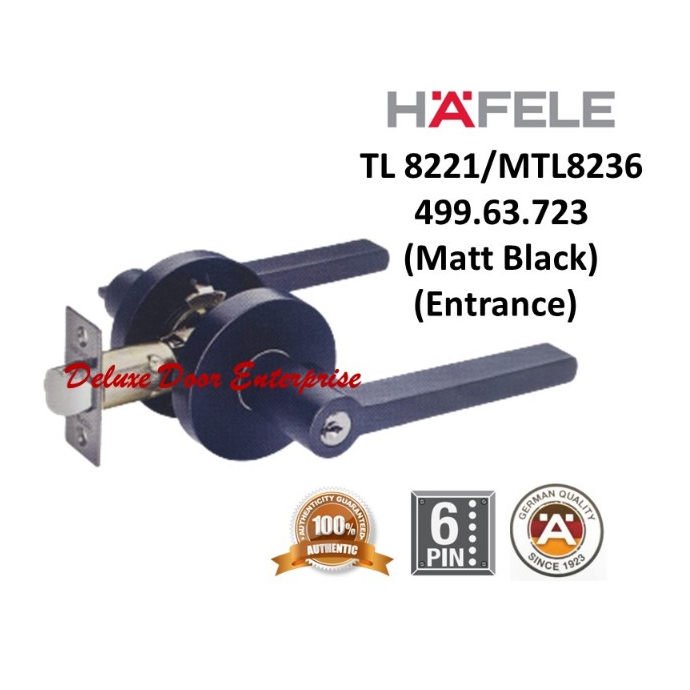 Tubular Lever Hafele TL8221 Matte Black Art No 499.63.723 Tubular Lever ...