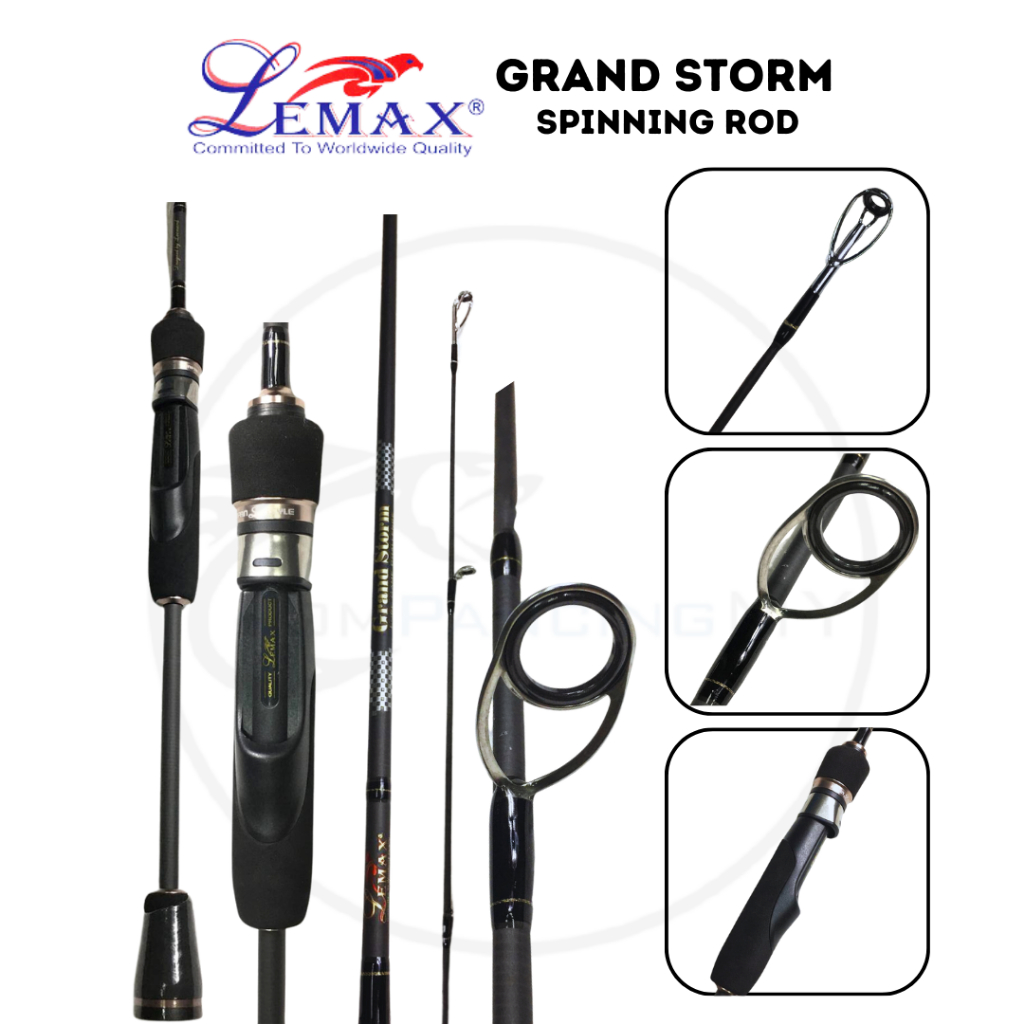 Lemax Grand Storm Spinning Fishing Rod Inlcuding PVC Price Joran ...