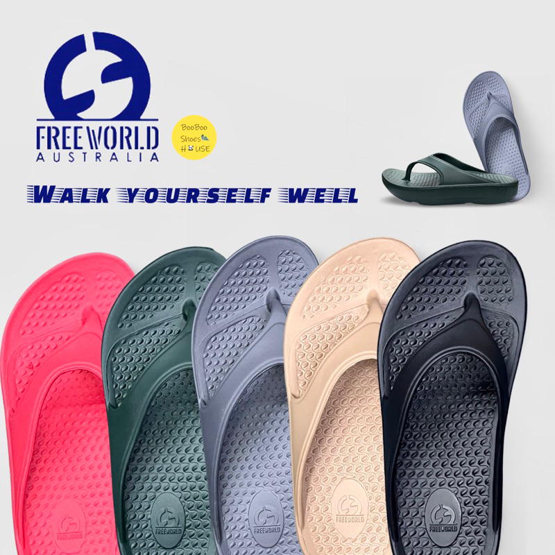 FREEWORLD Original Unisex Flip-Flops Soft Density Arch Support Sandals ...