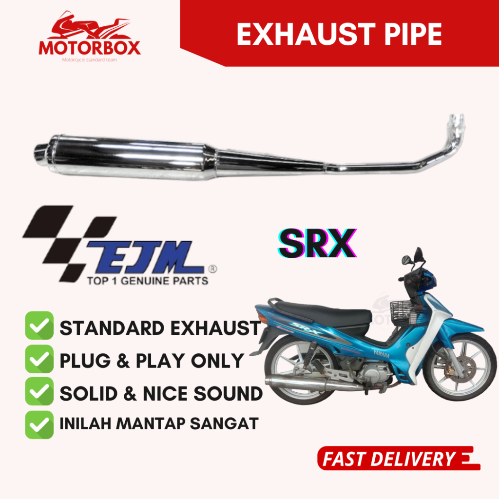 100% ENGJAYA YAMAHA SRX STANDARD EXHAUST PIPE - EX PIPE COMP ASSY EKZOS EXZOS EXOS MUFFLER COMP ...