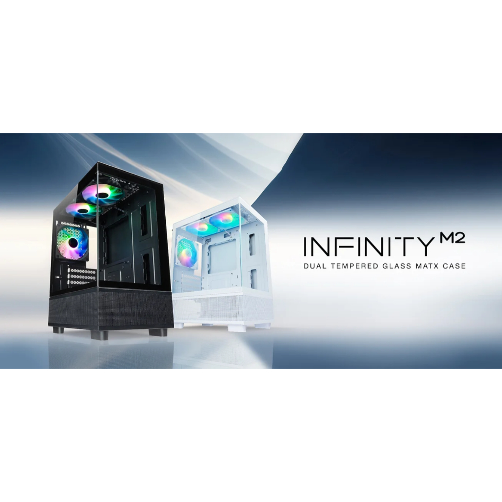 Tecware Infinity M & M2 ARGB Dual Tempered Glass MATX Pre-installed ...