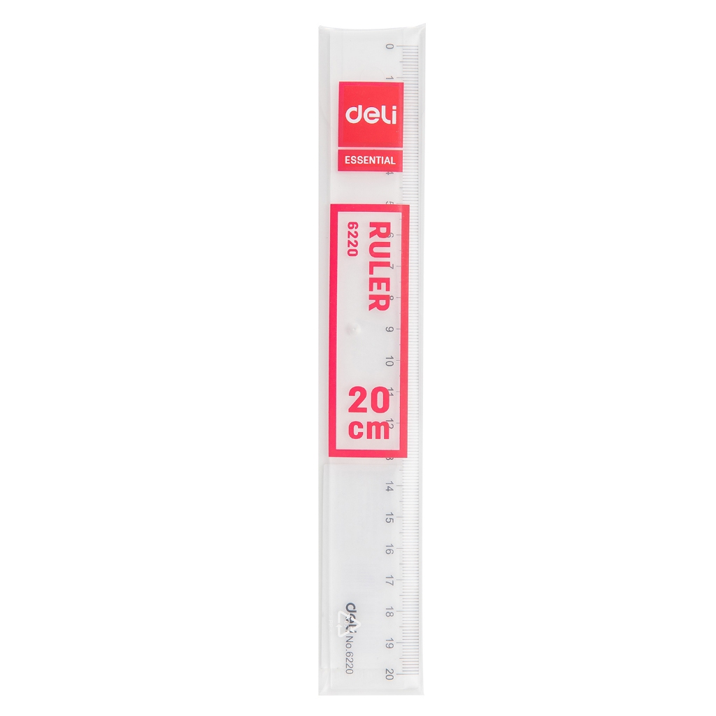 Deli Ruler Transparent Metric Graduation PS Material (20cm/30cm) E6220 ...
