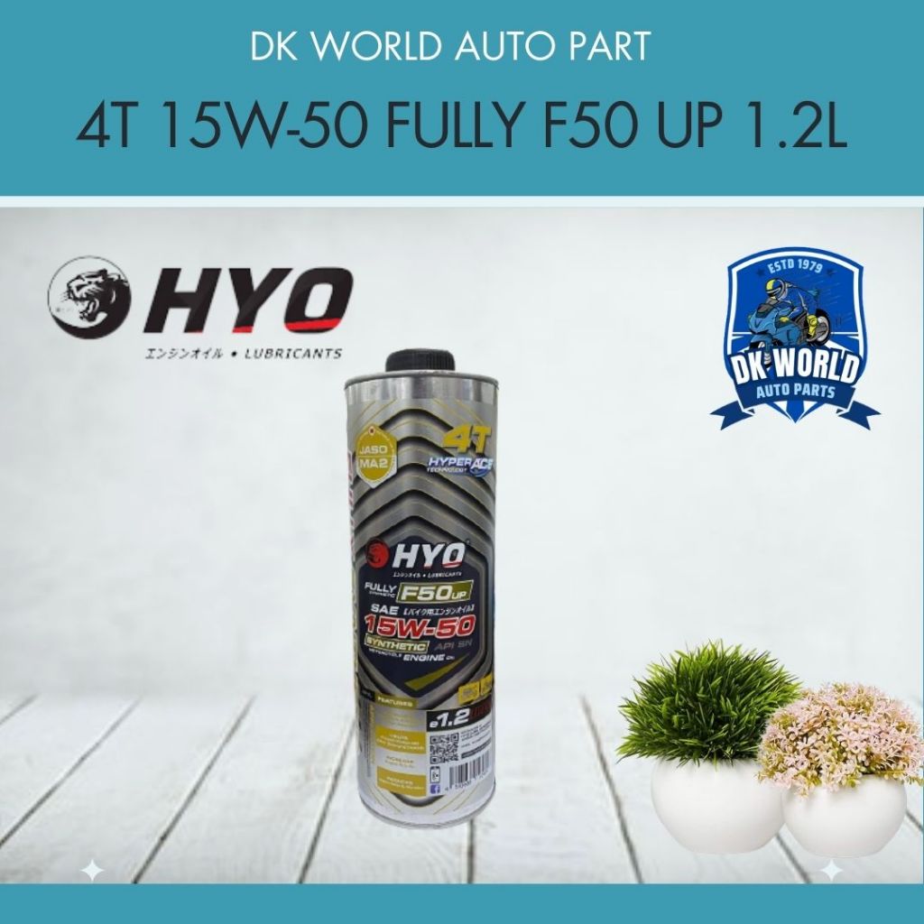 🔥READY STOCK🔥HYO Engine Oil 1L/1.2L Fully Synthetics F50🔥Minyak Engine ...