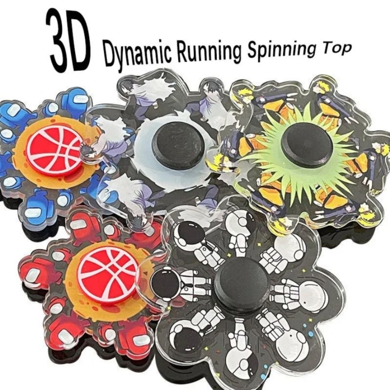 New Running Fidget Hand Spinner Fidget Spinner 3D Dynamic Gyro Dynamic ...