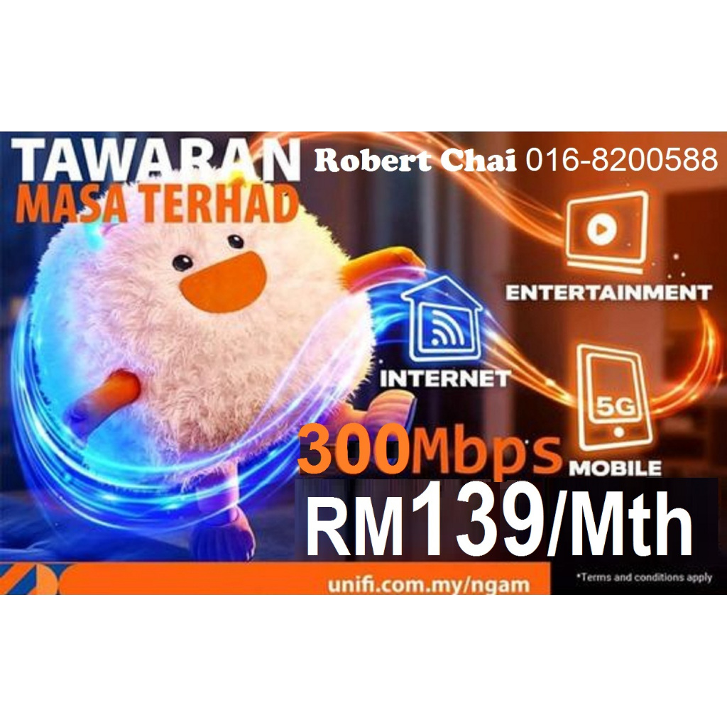 TM UNIFI 300 Mbps Home Fibre Broadband High Speed Internet - Unlimited ...