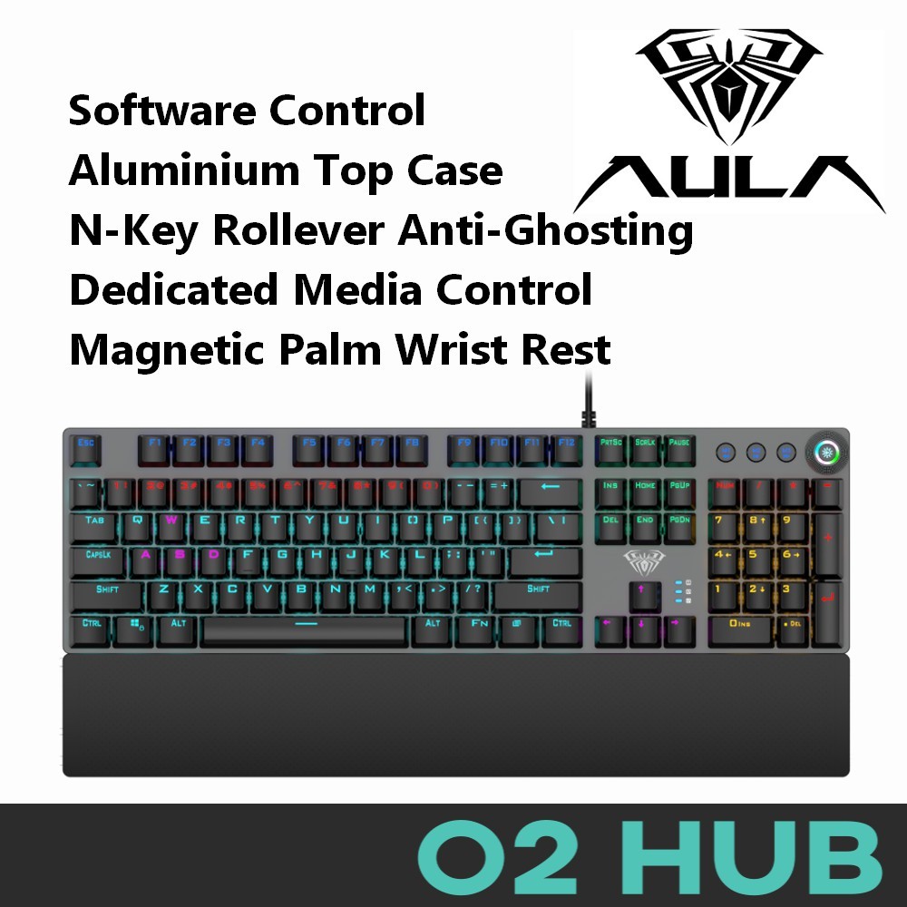 AULA F2058 RGB BACKLIGHT MECHANICAL KEYBOARD MULTIMEDIA KNOW SOFTWARE ...