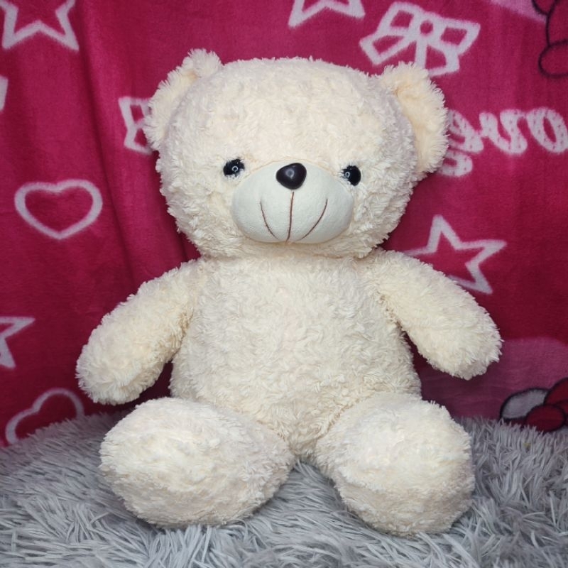 CUTE CREAM TEDDY BEAR PLUSH | Shopee Malaysia