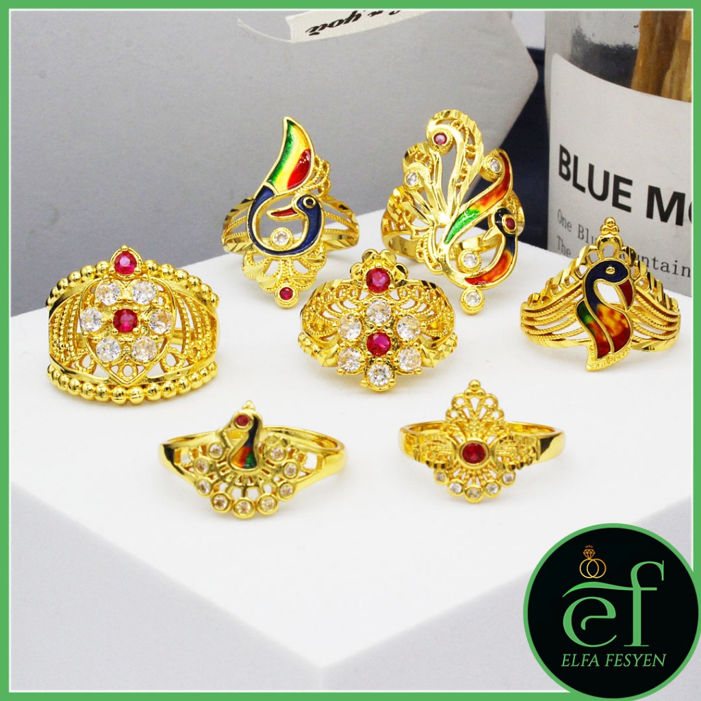 Cincin India Emas Korea 24K Murah (ER610)(ER611)(ER612)(ER614)(ER615 ...
