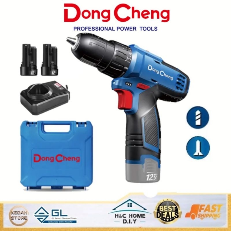 Dongcheng 10.8V Cordless Driver Drill DCJZ1202E Full Set | Shopee Malaysia