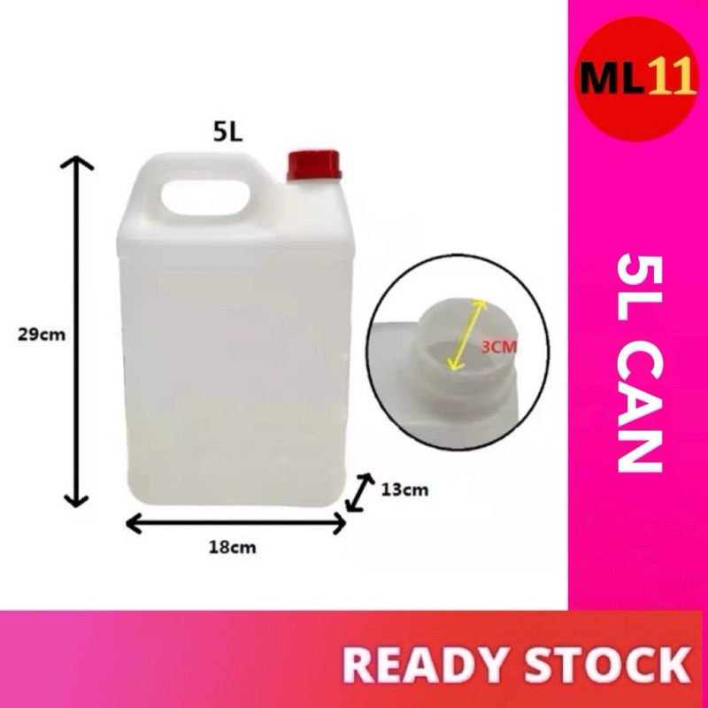 (5L) Empty Bottle / Plastic Jerry Can Empty Pail / Tong Air / Bekas Air ...