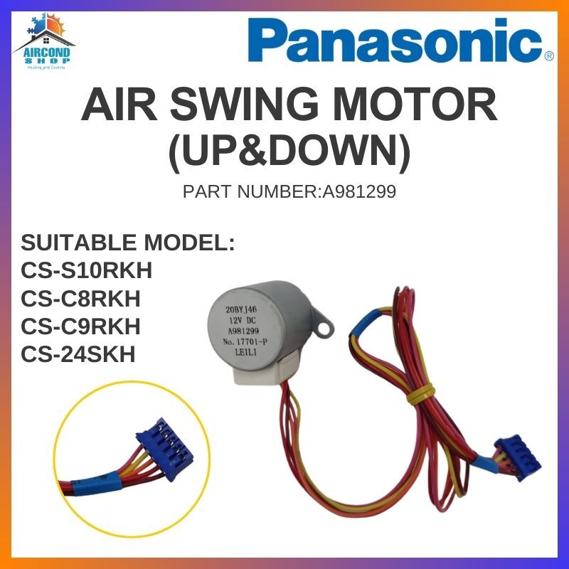 PANASONIC AIR SWING MOTOR ORIGINAL 100% CS-S24SKH (UP&DOWN) AIR ...